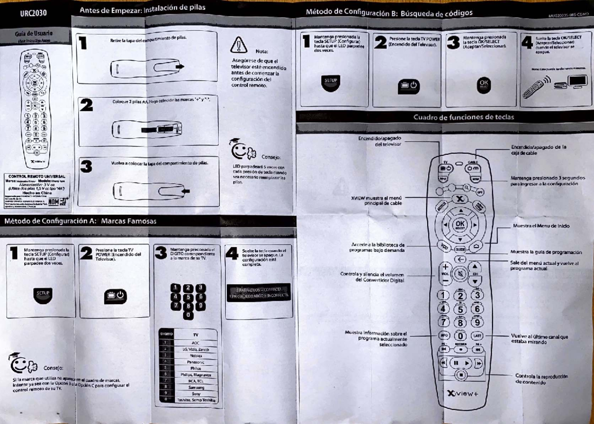 Megacable control remoto manual - ·- Antes deEmpezar: insta 1 acion ...