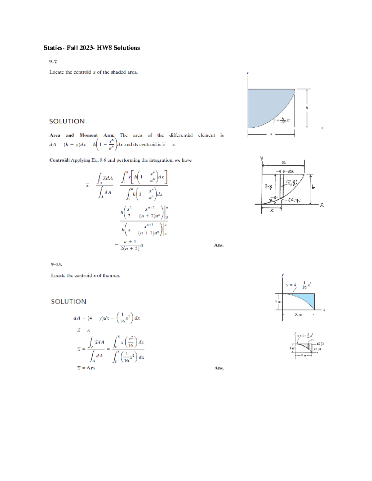Statics 2023 - Chapter 8 Problems and HW8 Solutions - Studocu