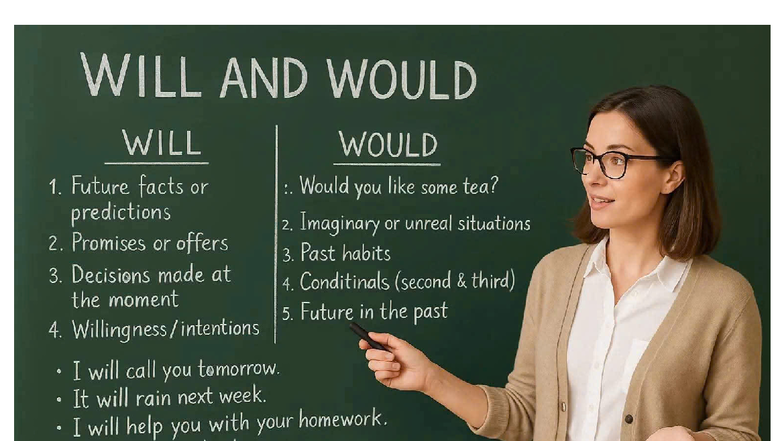 Compare Will and Would - Basic Grammar - WILL AND WOULD WILL WOULD s E ...