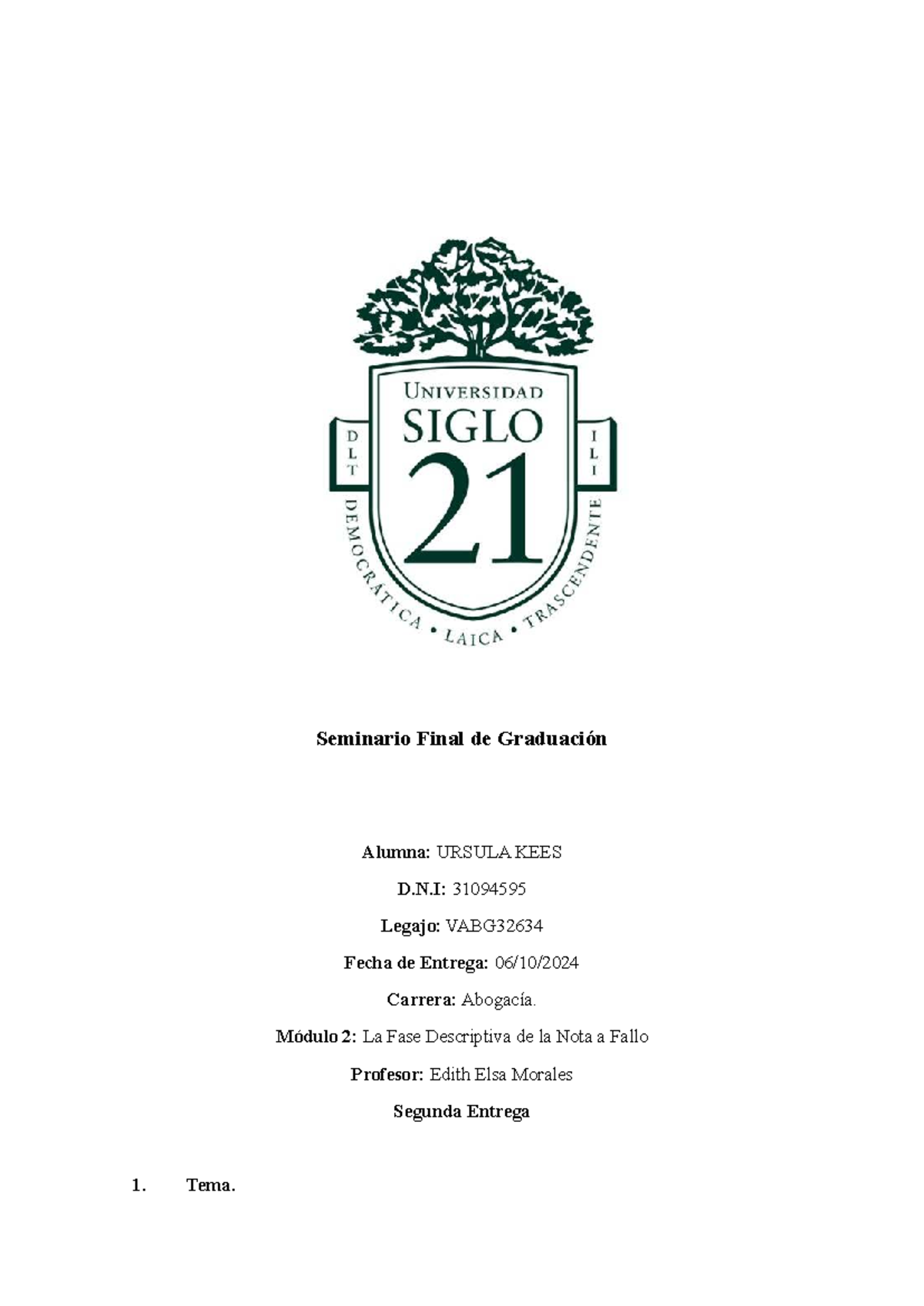 Seminario Final de Graduación: Nota a Fallo sobre Grupos Vulnerables ...