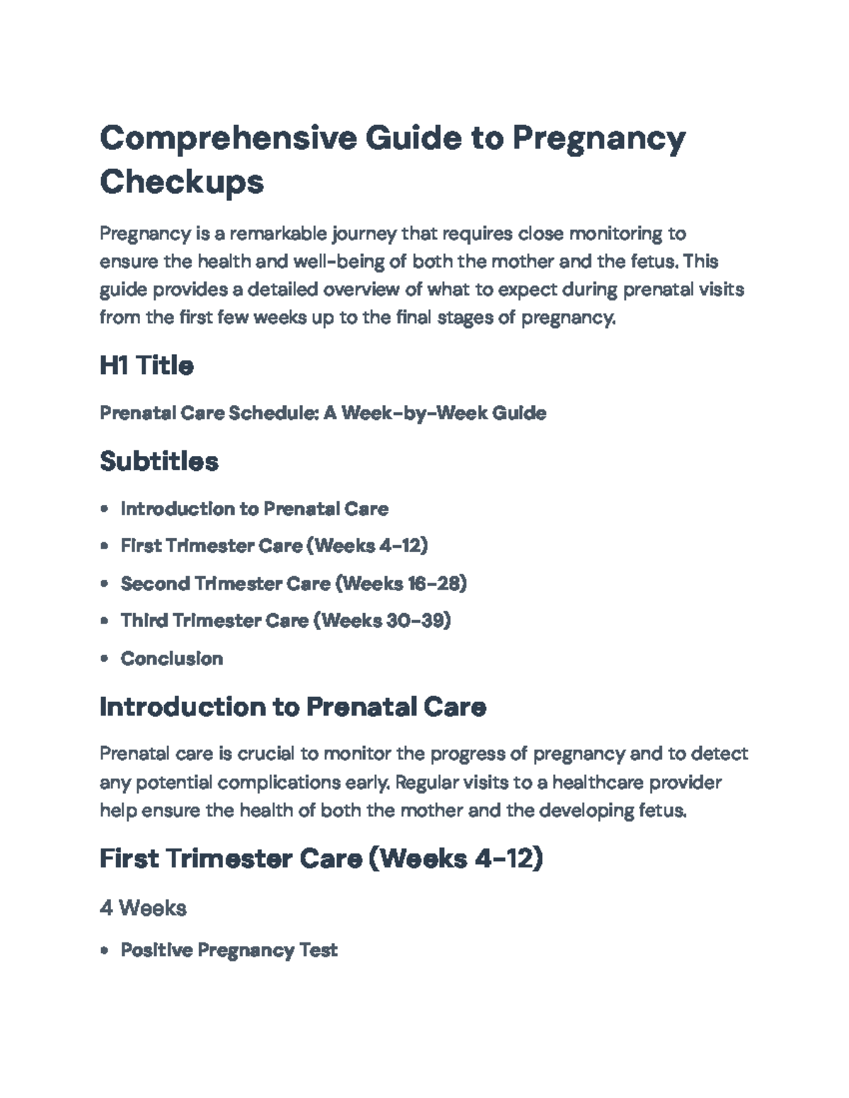 Prenatal Care: A Comprehensive Week-by-Week Guide for Expecting Mothers ...