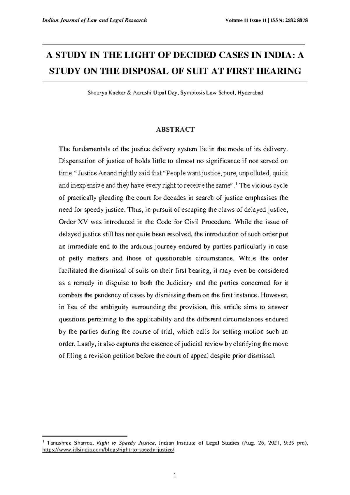 Order 15- CPC - A STUDY IN THE LIGHT OF DECIDED CASES IN INDIA: A STUDY ...