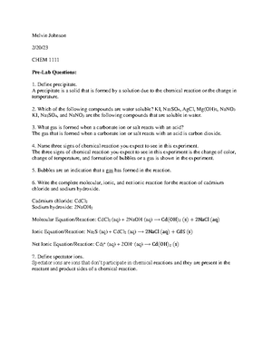 [Solved] 1 A student is trying to determine the identity of a metal The - Fundamentals of ...