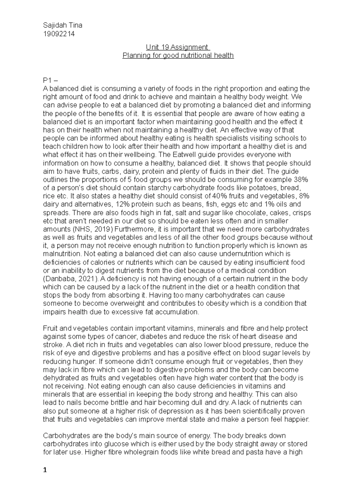 Unit 19 Health and Social Care - Textbook Overview - Studocu