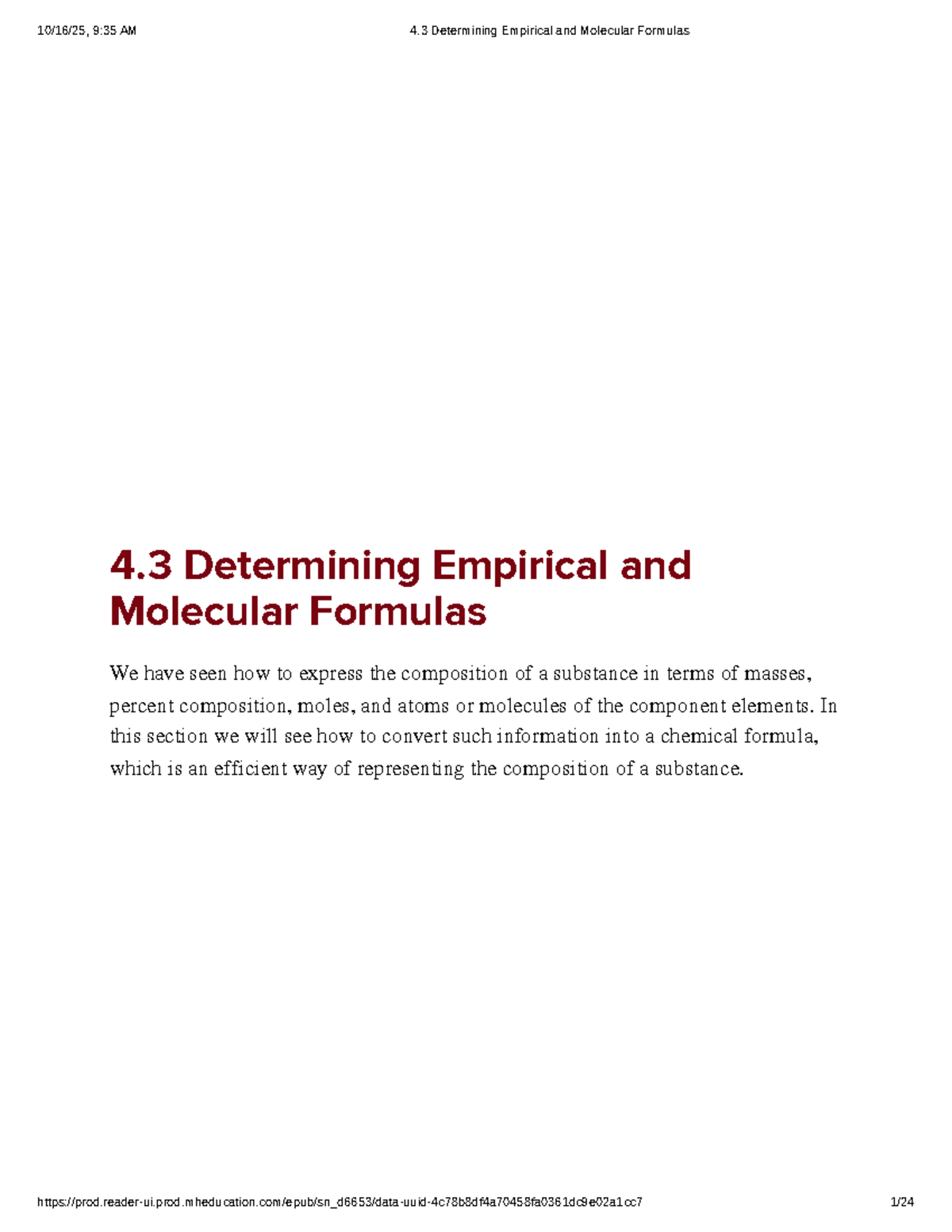 CHEM 101: Final Exam Notes on Empirical & Molecular Formulas - Studocu