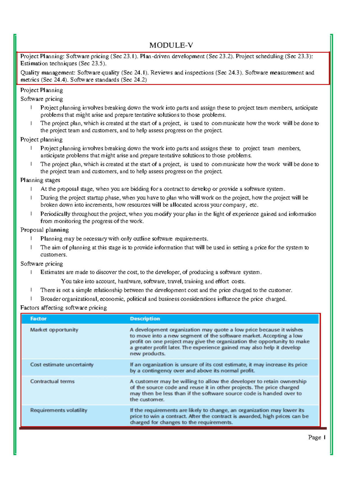 SE Module 5 - Project Planning, Scheduling, and Quality Management ...