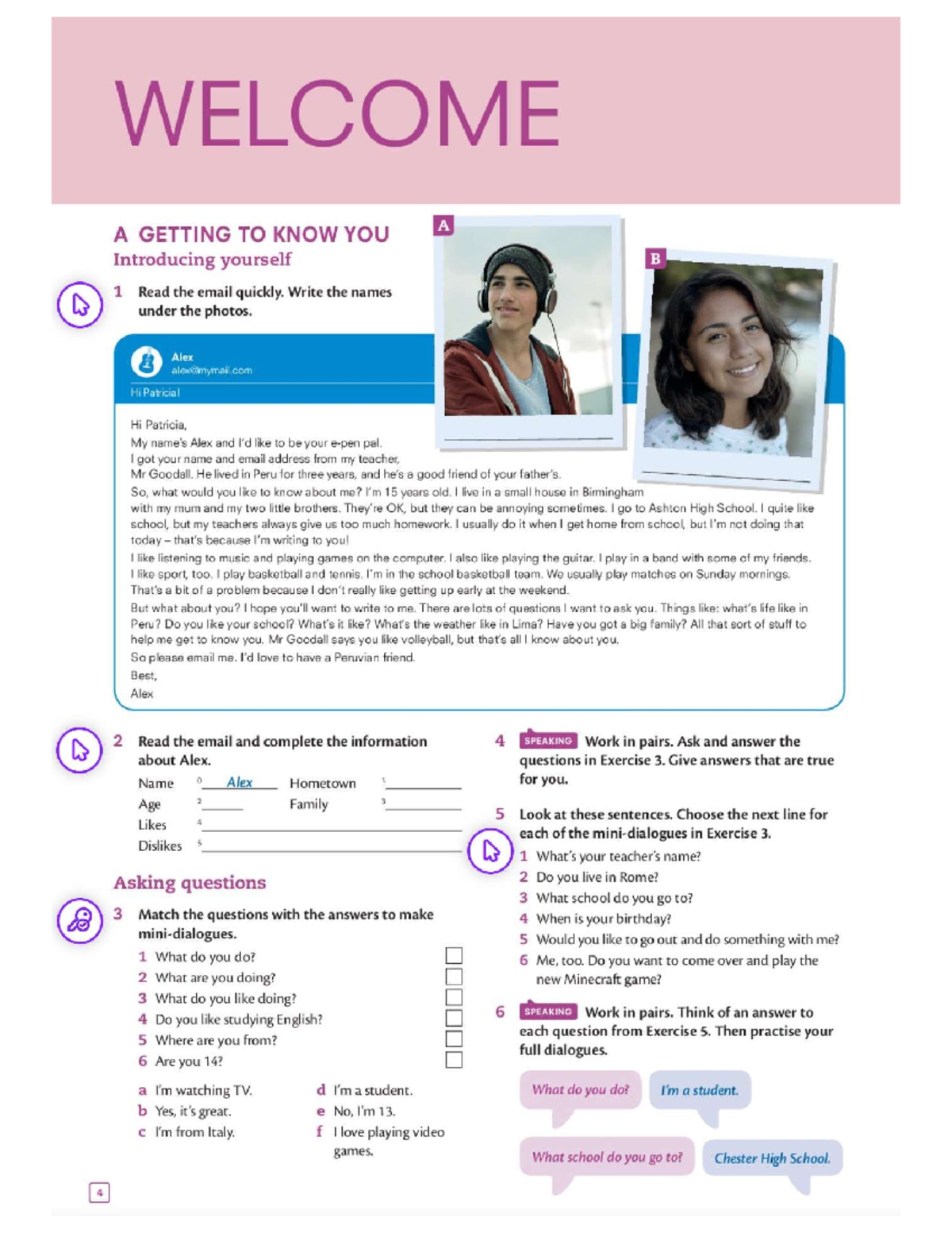 WELCOME A: GETTING TO KNOW YOU - Unit Overview and Activities - Studocu