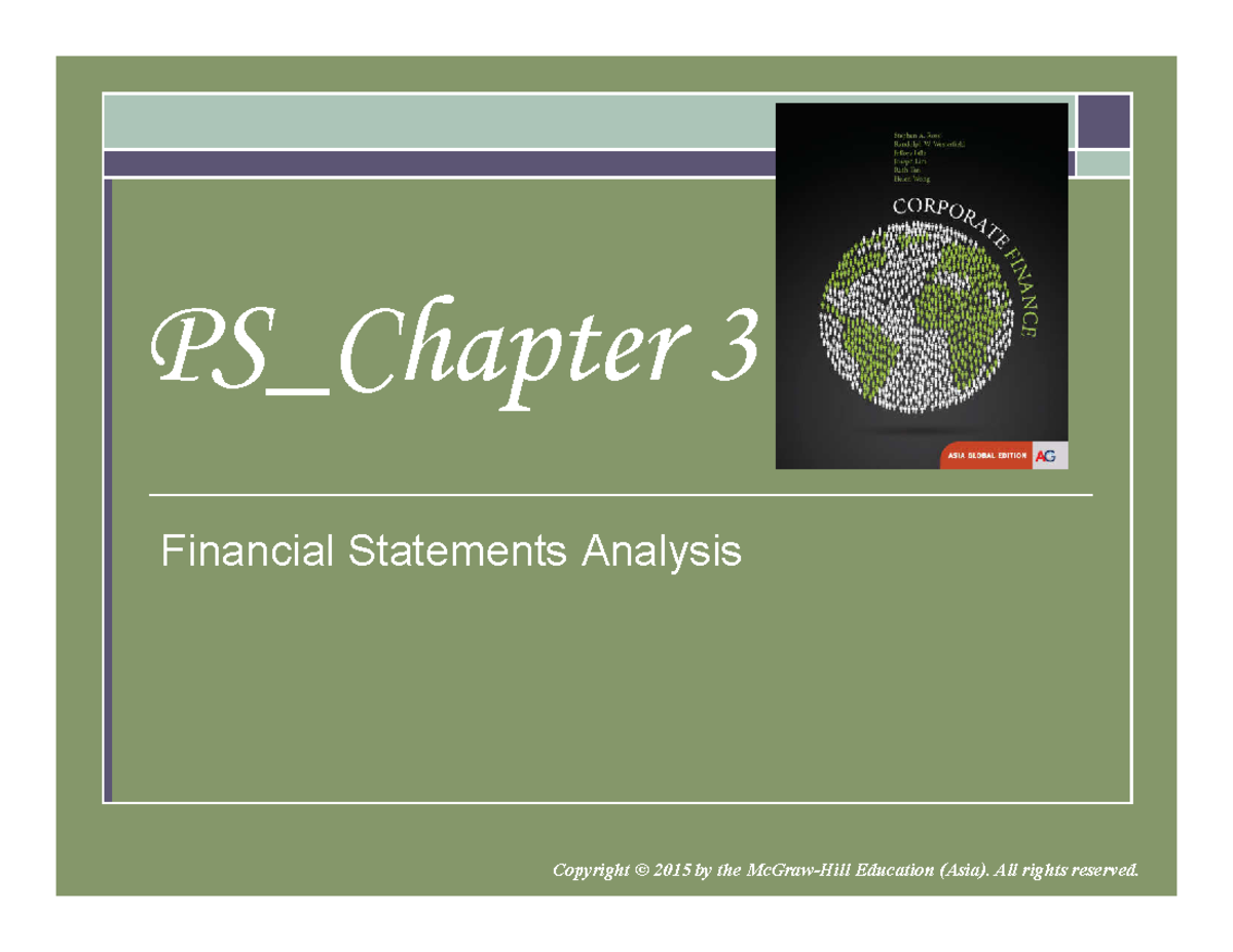PS_Chapter 3 Financial Statements Analysis Review Notes - Studocu