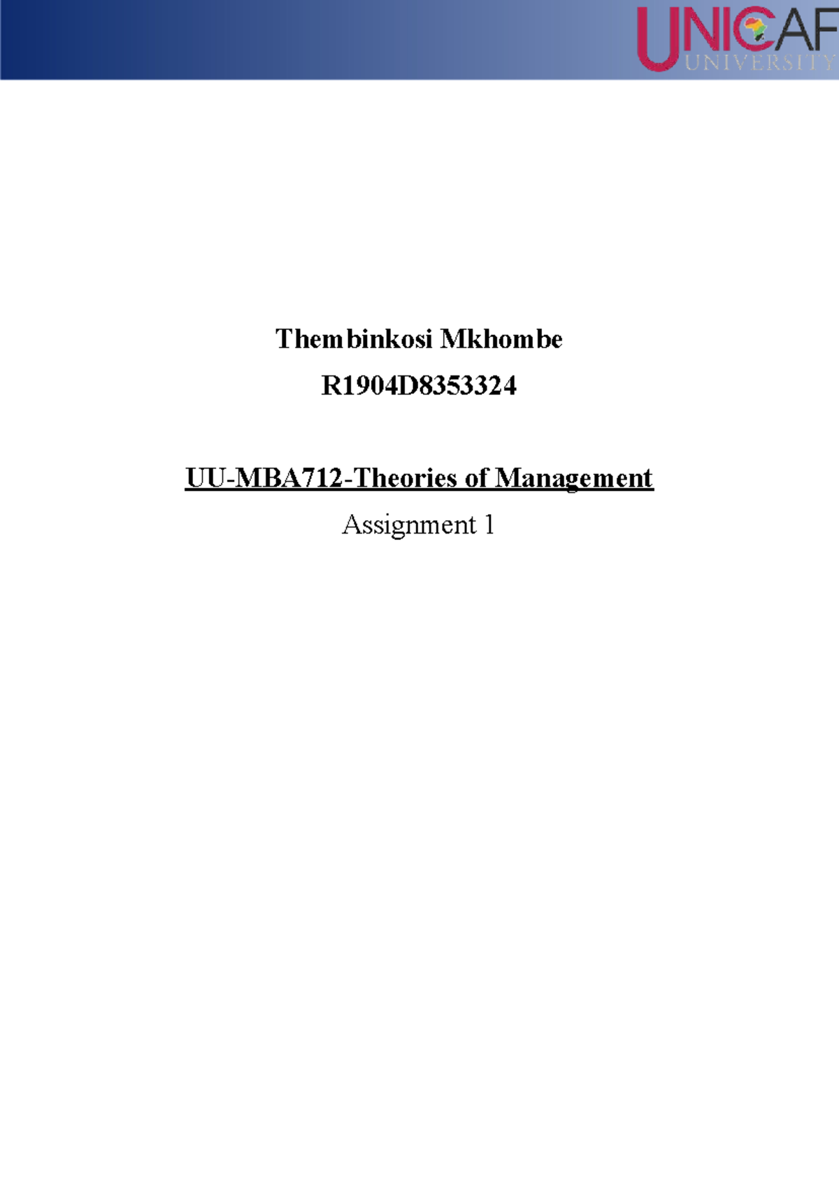 Management Assignment 1: Understanding Levels and Functions - Studocu