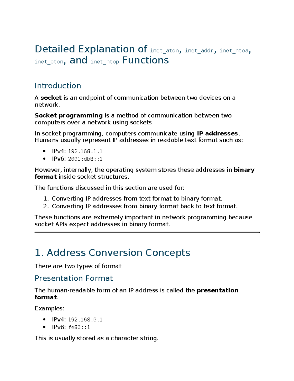 Np1 - Functions for IP Address Conversion in Module 2 - Studocu