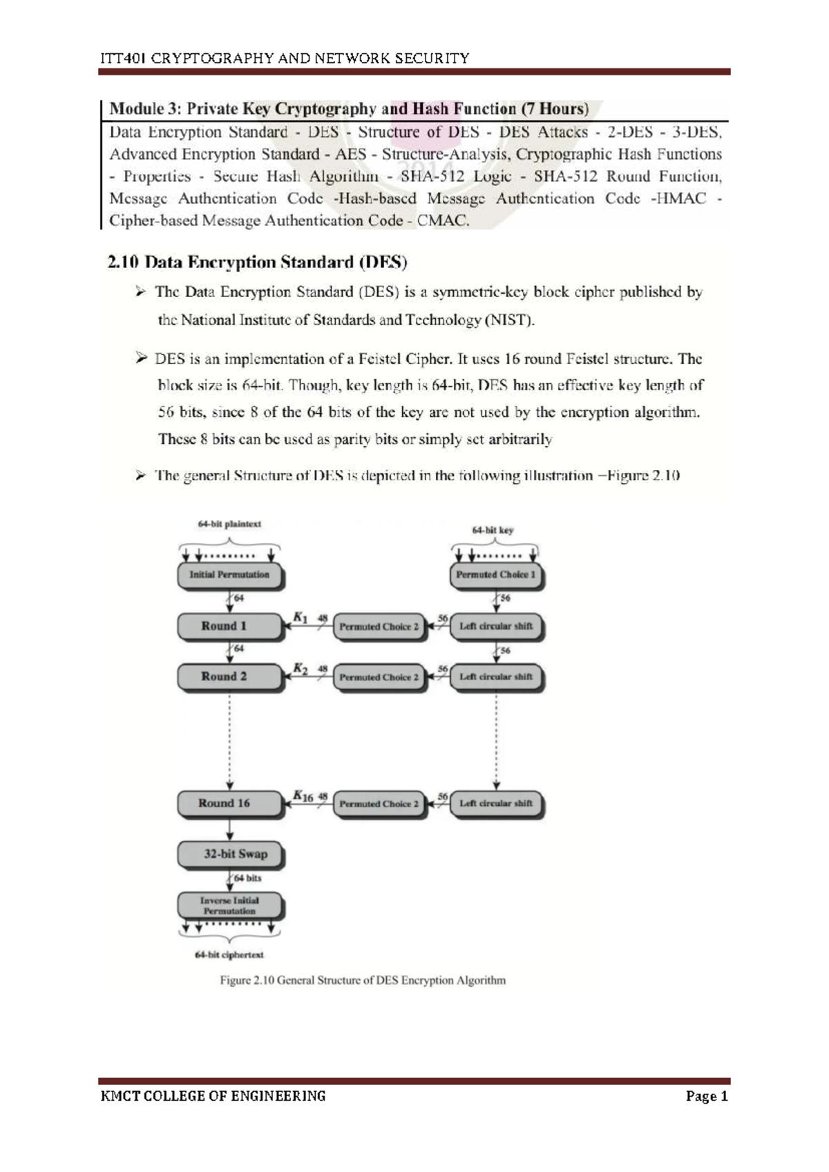 ITT401 Cryptography and Network Security: Unit 3 Notes - Studocu