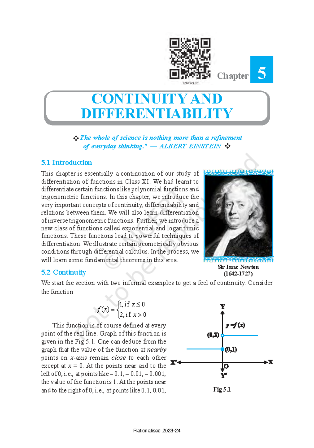 104 MATHEMATICS Chapter 5: Continuity and Differentiability Concepts ...