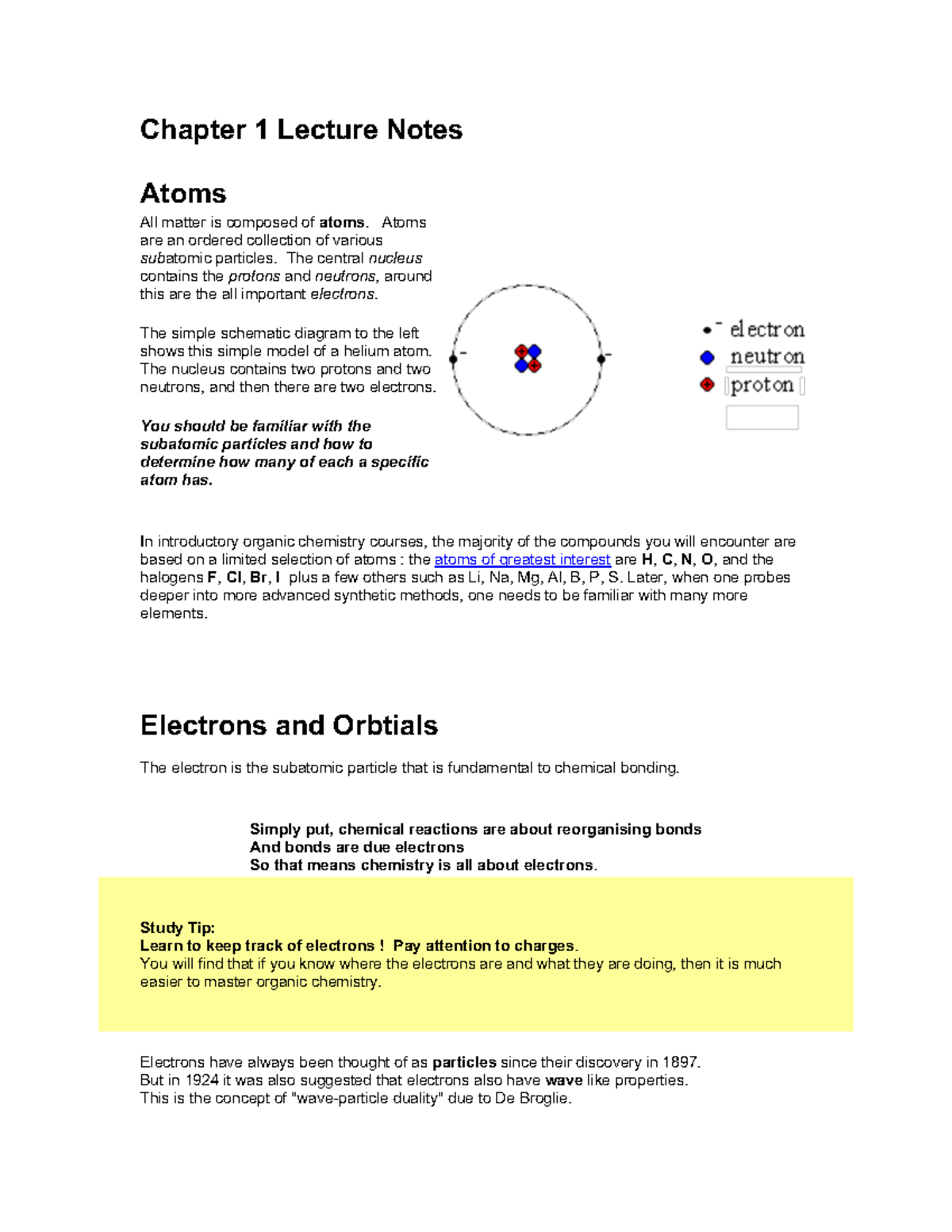 Unit 1 Lecture Notes: Structure, Properties, and Chemical Bonding - Studocu