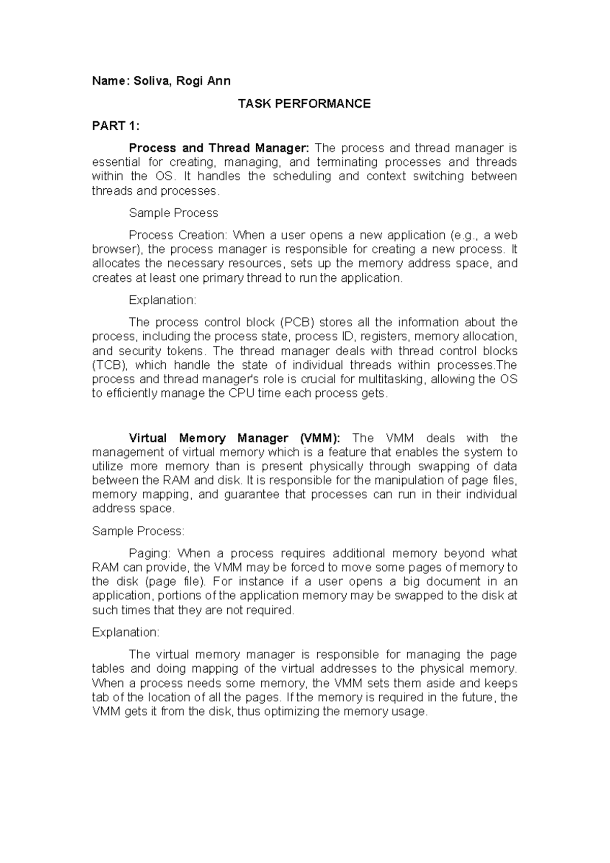 Task Performance 1 - OS Management Overview (02-TASK-PERF) - Studocu