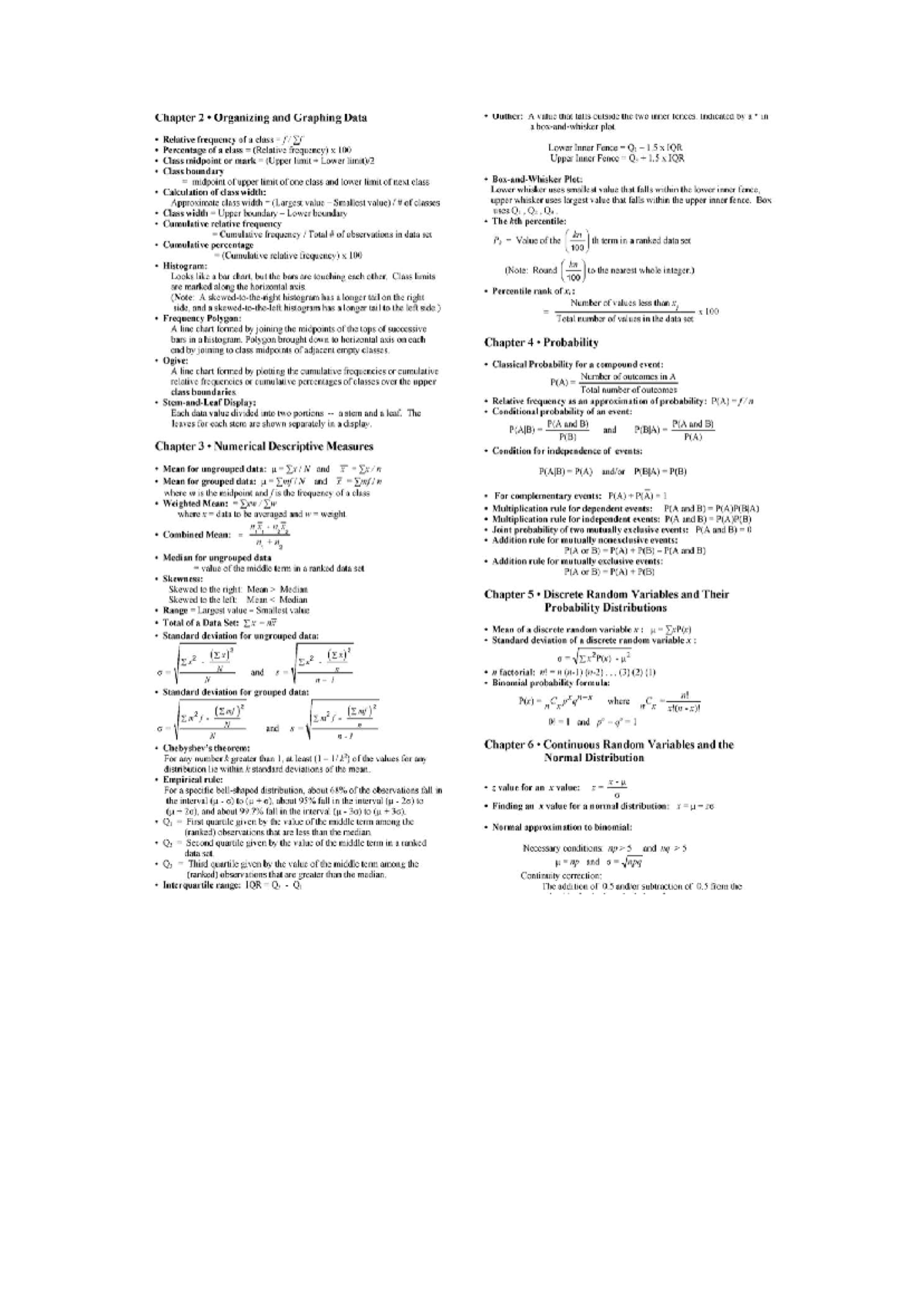 Math 215 Midterm Cheat Sheet: Key Concepts & Formulas - Studocu