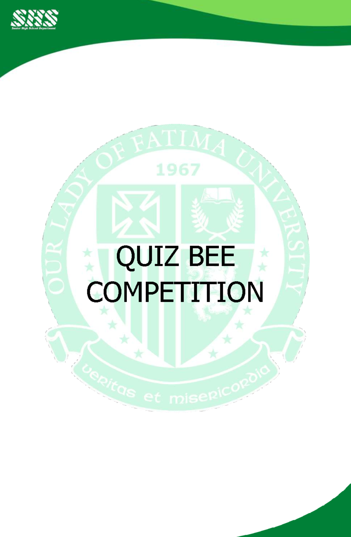 Grade 11 & 12 Quiz Bee and Other Competitions Guidelines - Studocu