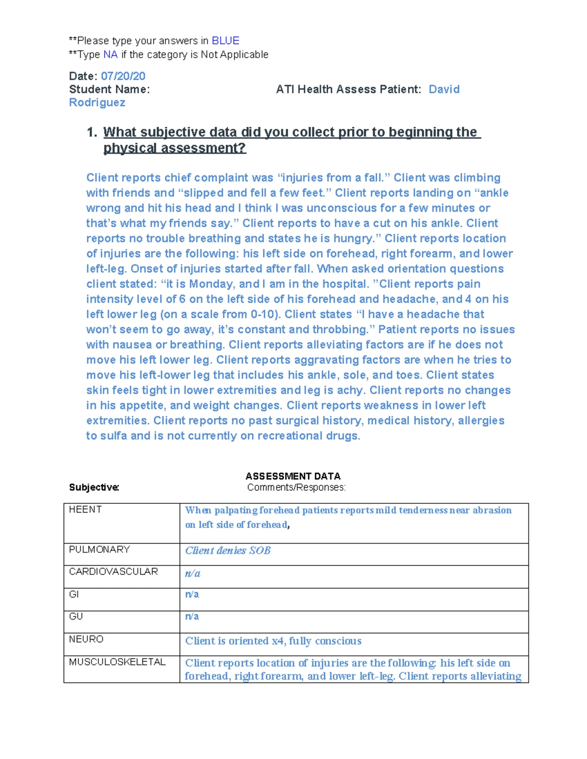 HAROLD STEVENS- HEART FAILURE - Module Report Achieved Intervention ...