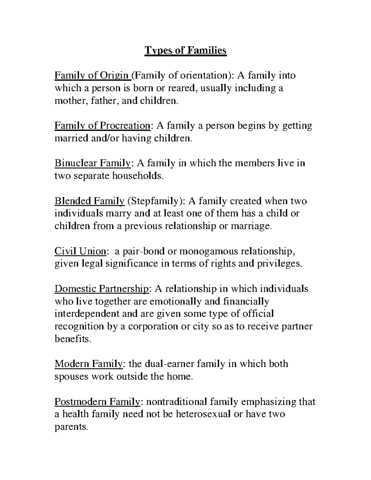 Types of Families: An Overview of Family Structures and Definitions ...