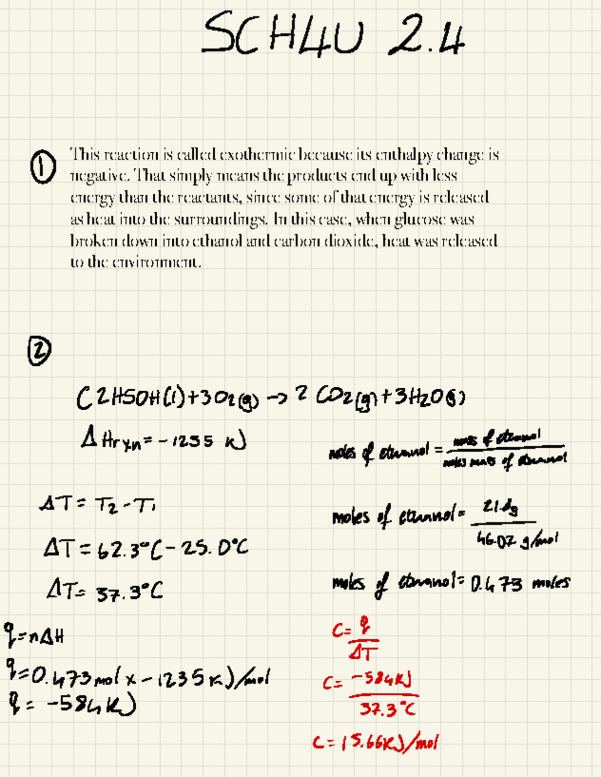 SCH4U 2.4 - Exothermic Reactions and Ethanol Production Concept Map ...