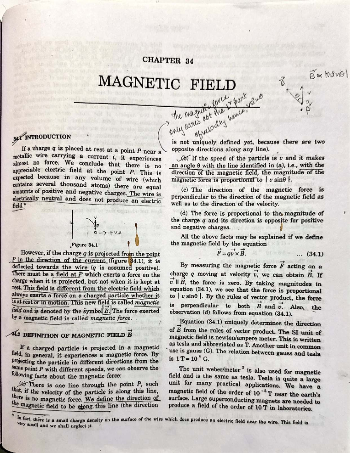 CHAPTER 34: Magnetism Concepts and Magnetic Fields in Physics - Studocu