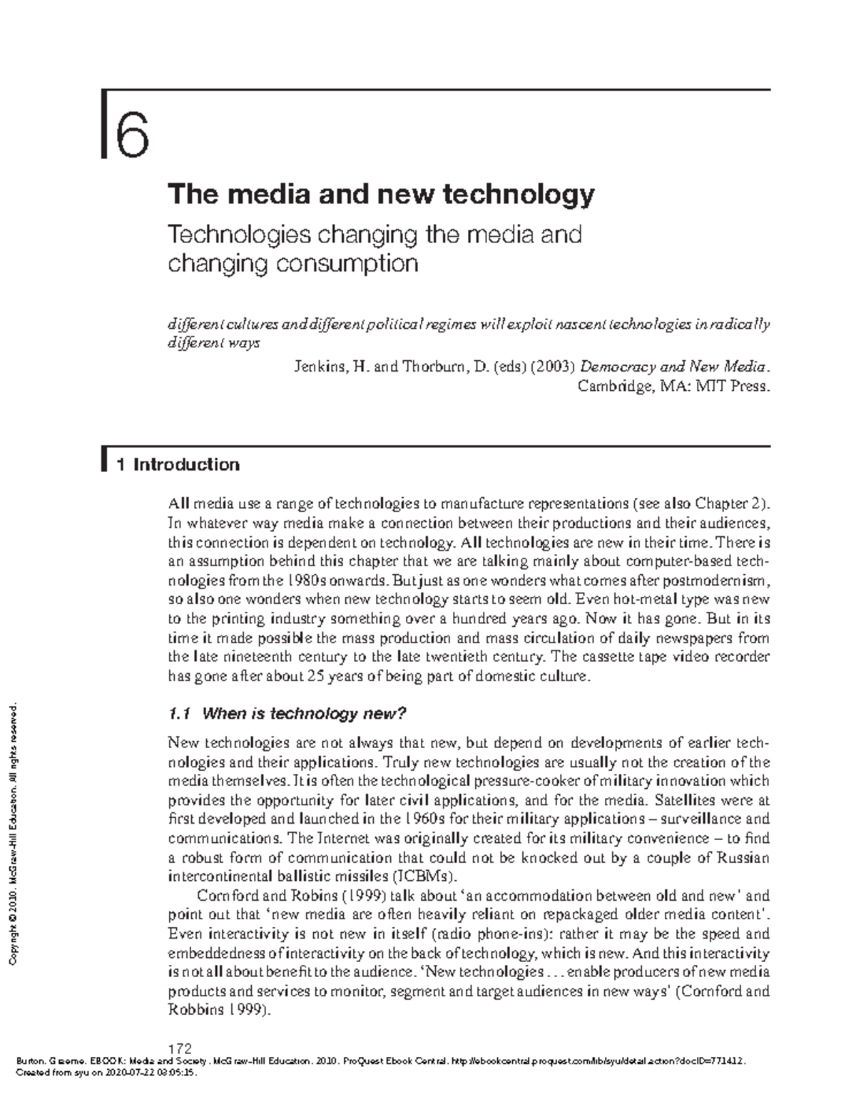 W6 Media and Society - Impact of New Technologies on Media Consumption ...