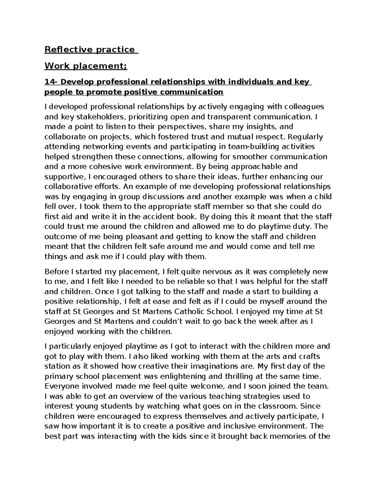 Reflections on PPD Placement: Building Relationships & Promoting ...