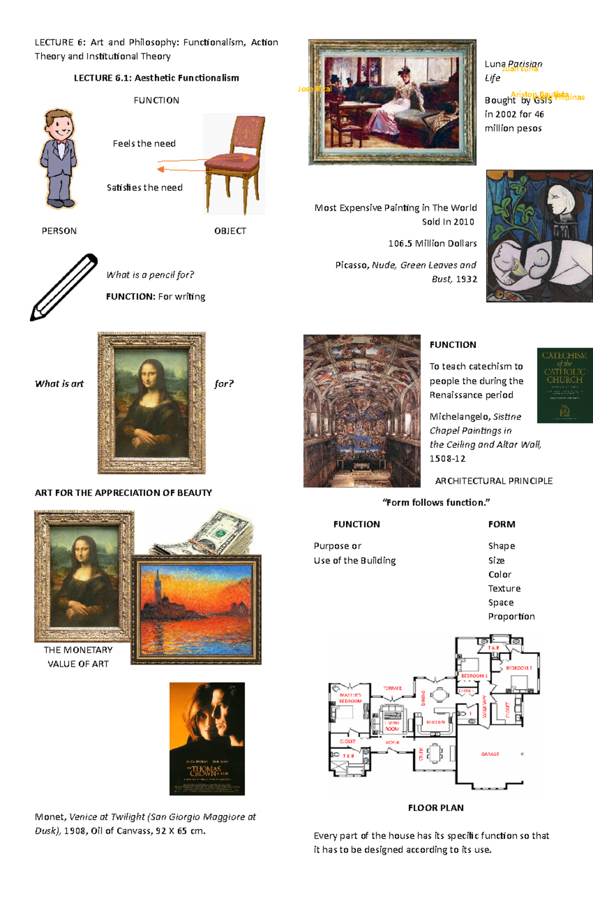 Lecture-6 - LECTURE 6: Art and Philosophy: Functionalism, Action Theory ...