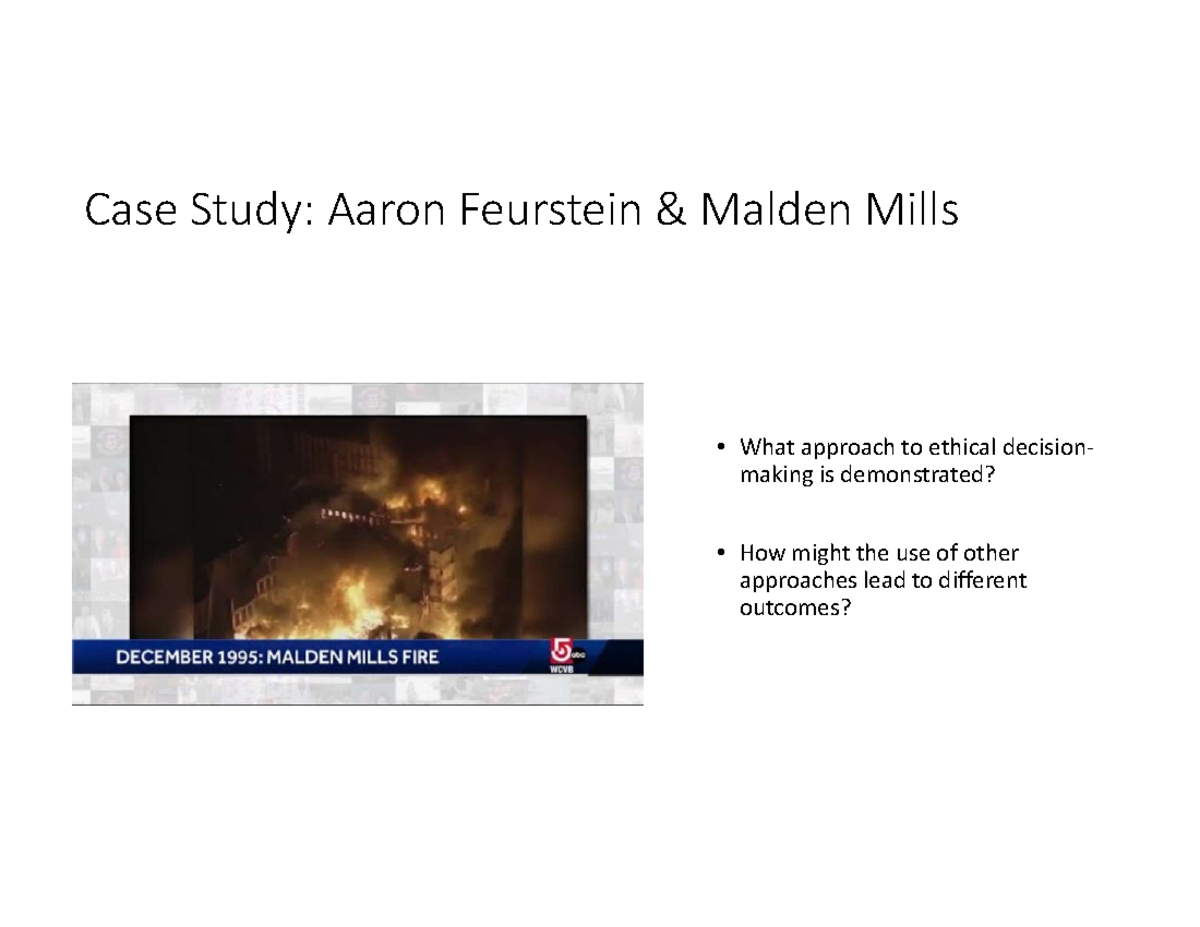 LE_264_Ch_2_Case_Study_Aaron_Feuerstein_Ethical_Decisionmaking - Studocu