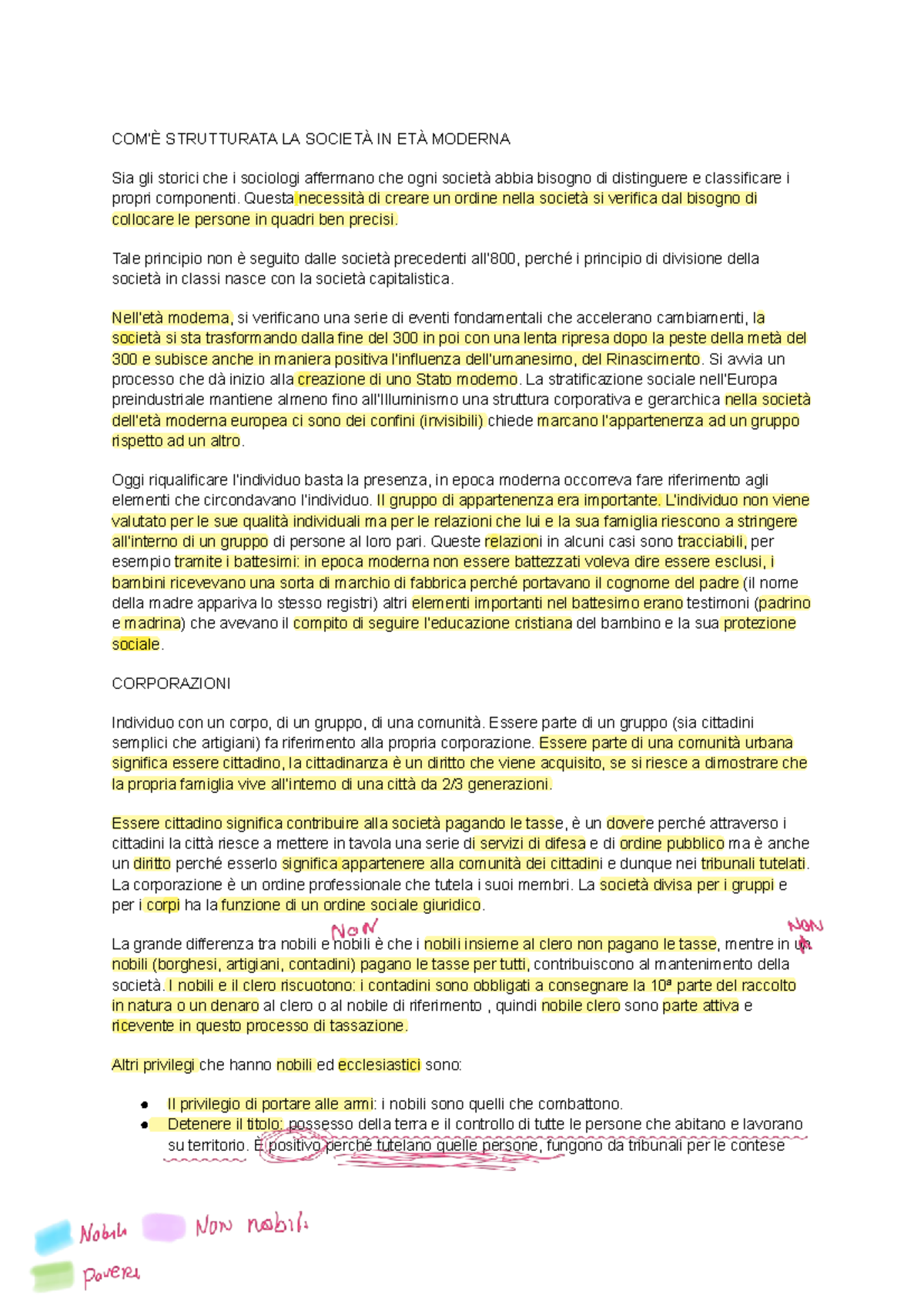 STORIA MODERNA: STRUTTURA SOCIALE E CARNEVALE (LEZIONE 2) - Studocu