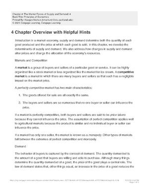 Chapter 1 - Summary Principles of Economics - Chapter 1: Ten Principles ...