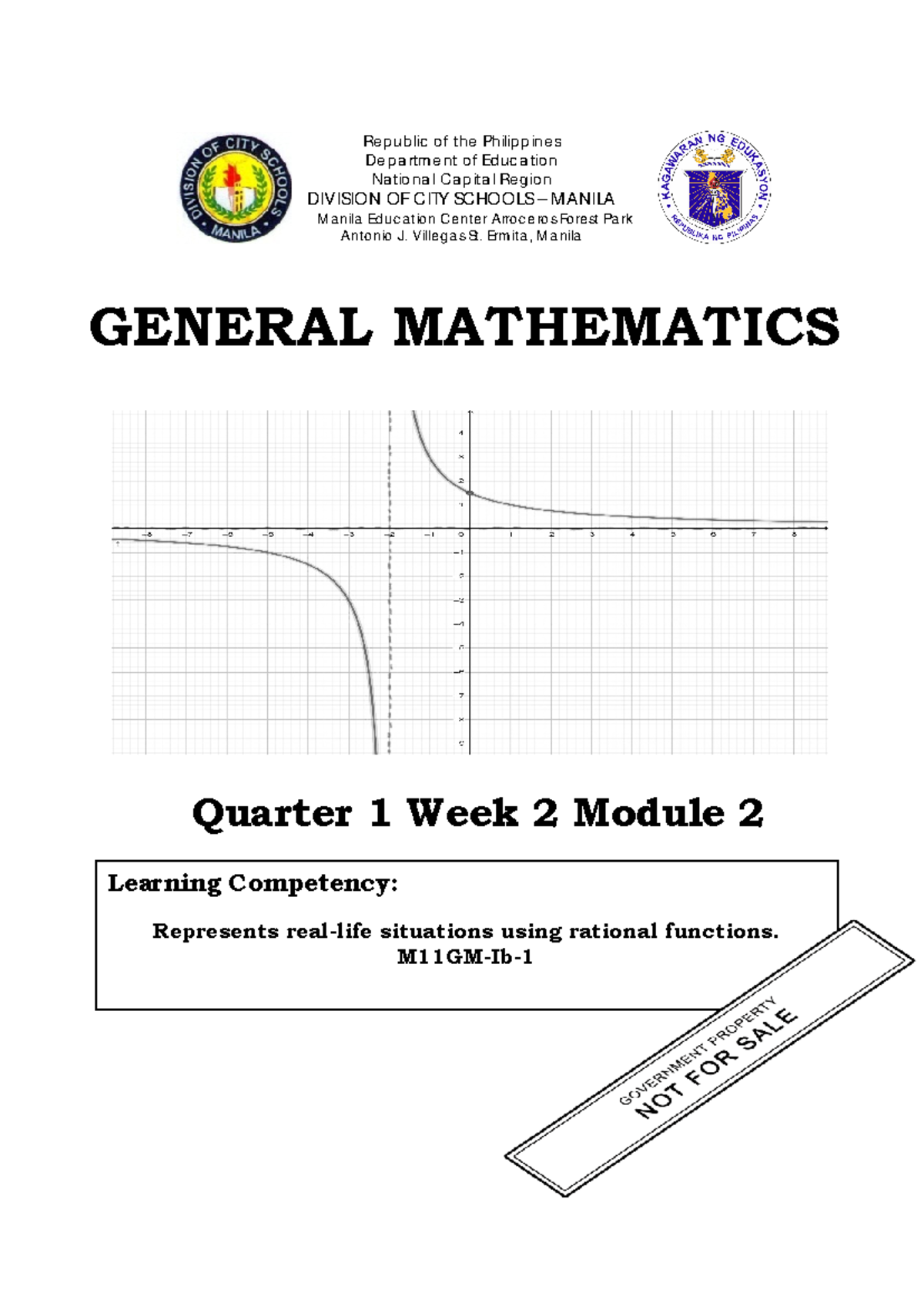 Genmath-11 Q1 W2 Mod2 - Representing Real-Life Situations with Rational ...