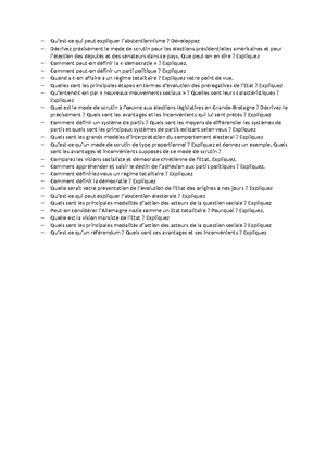 Synthese sciences politiques - Synthèse POLI D- Introduction à la ...