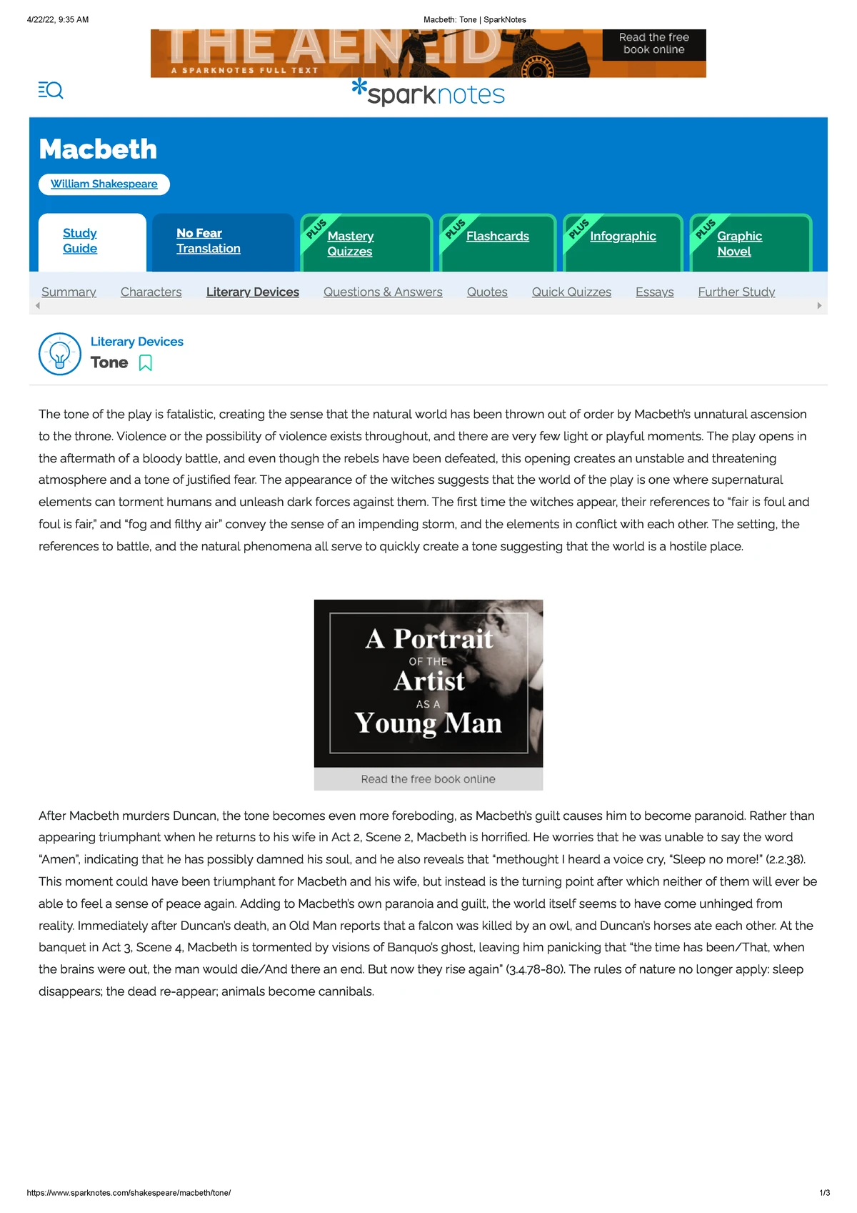 Macbeth Themes Spark Notes - Macbeth William Shakespeare Literary ...