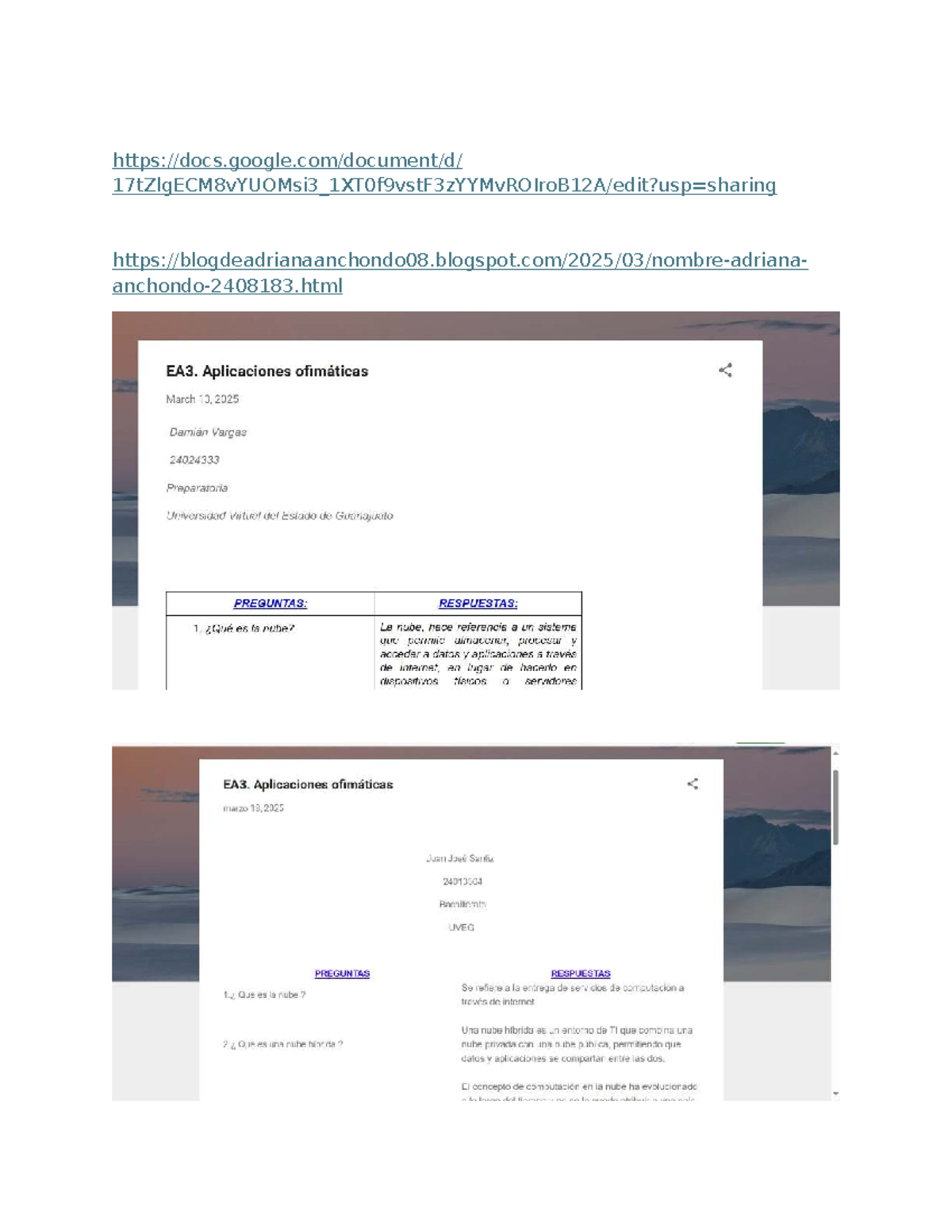 EA3. Aplicaciones Ofimáticas: Nube y Computación en la Nube - Studocu