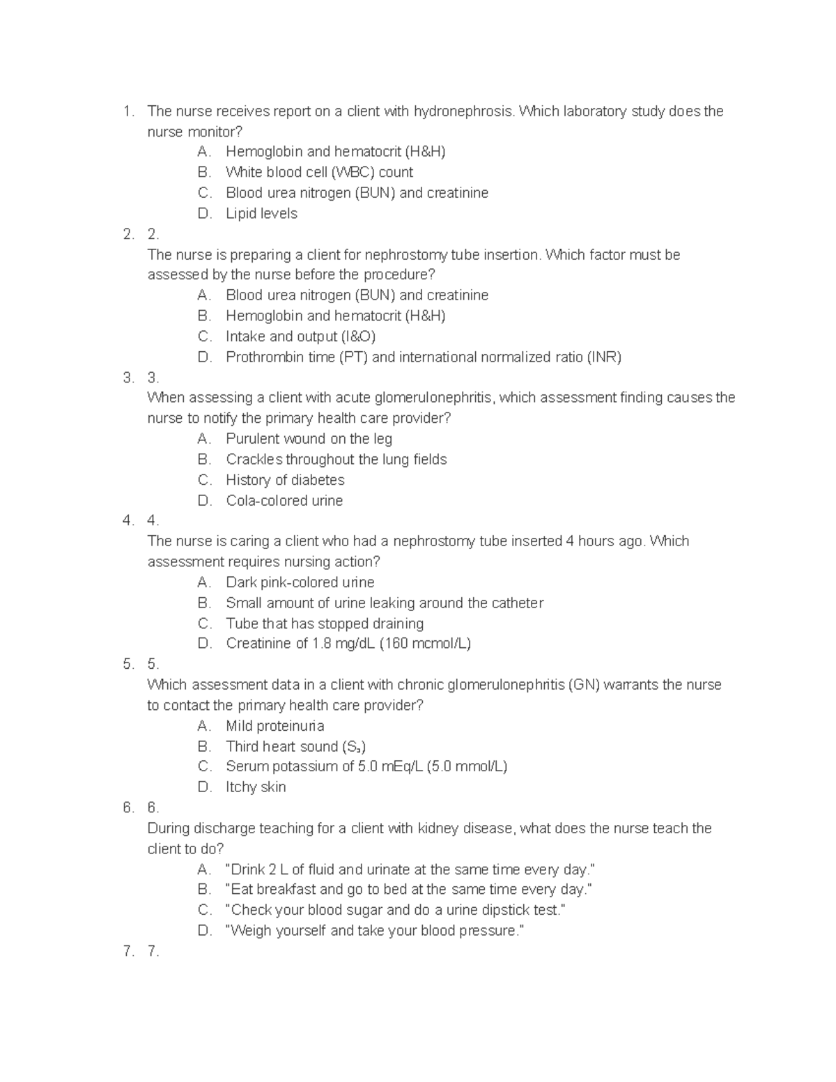 Chapter 62 Review Questions for ADN Program - Studocu