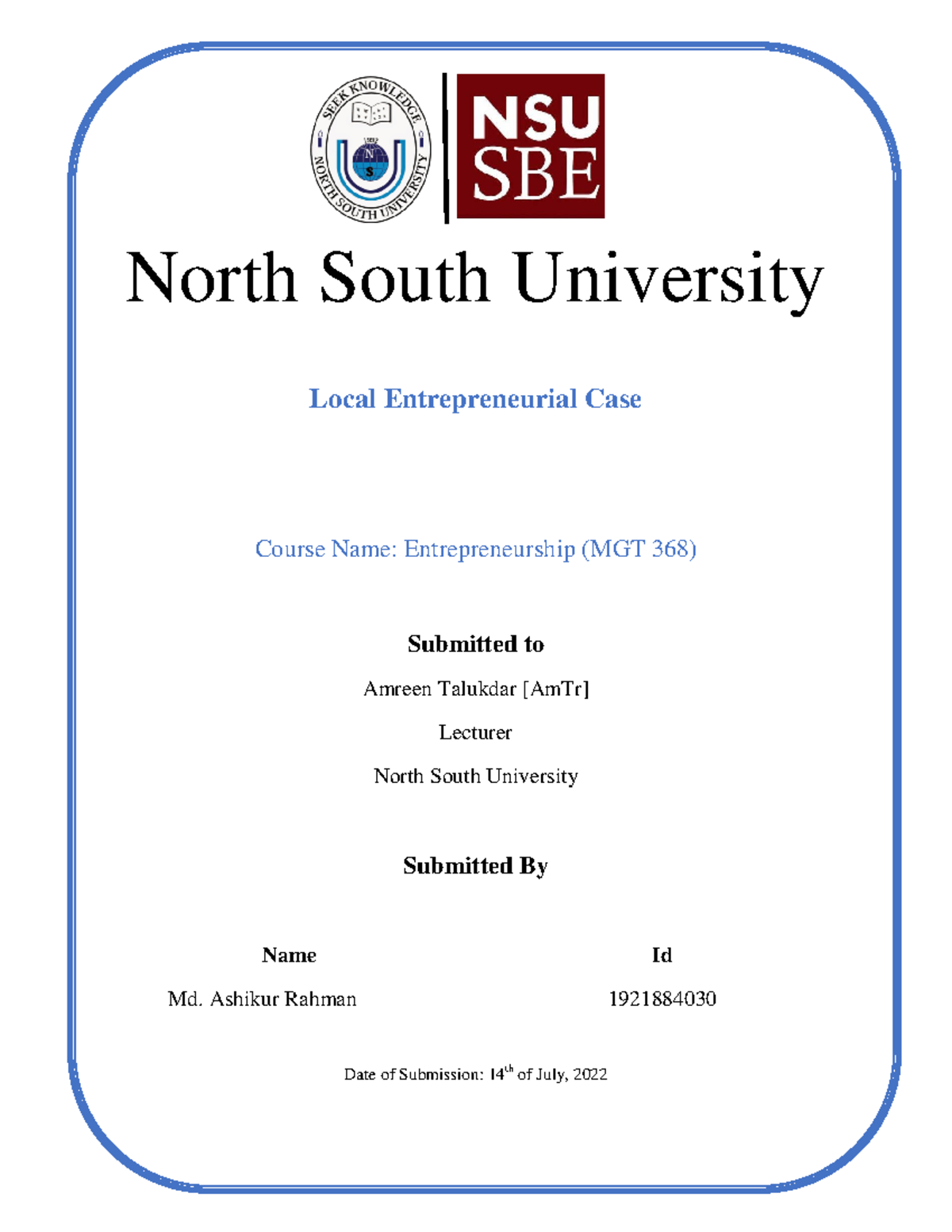 Entrepreneurial Case Study: Shova Prokash (MGT 368) by Md. Ashikur ...