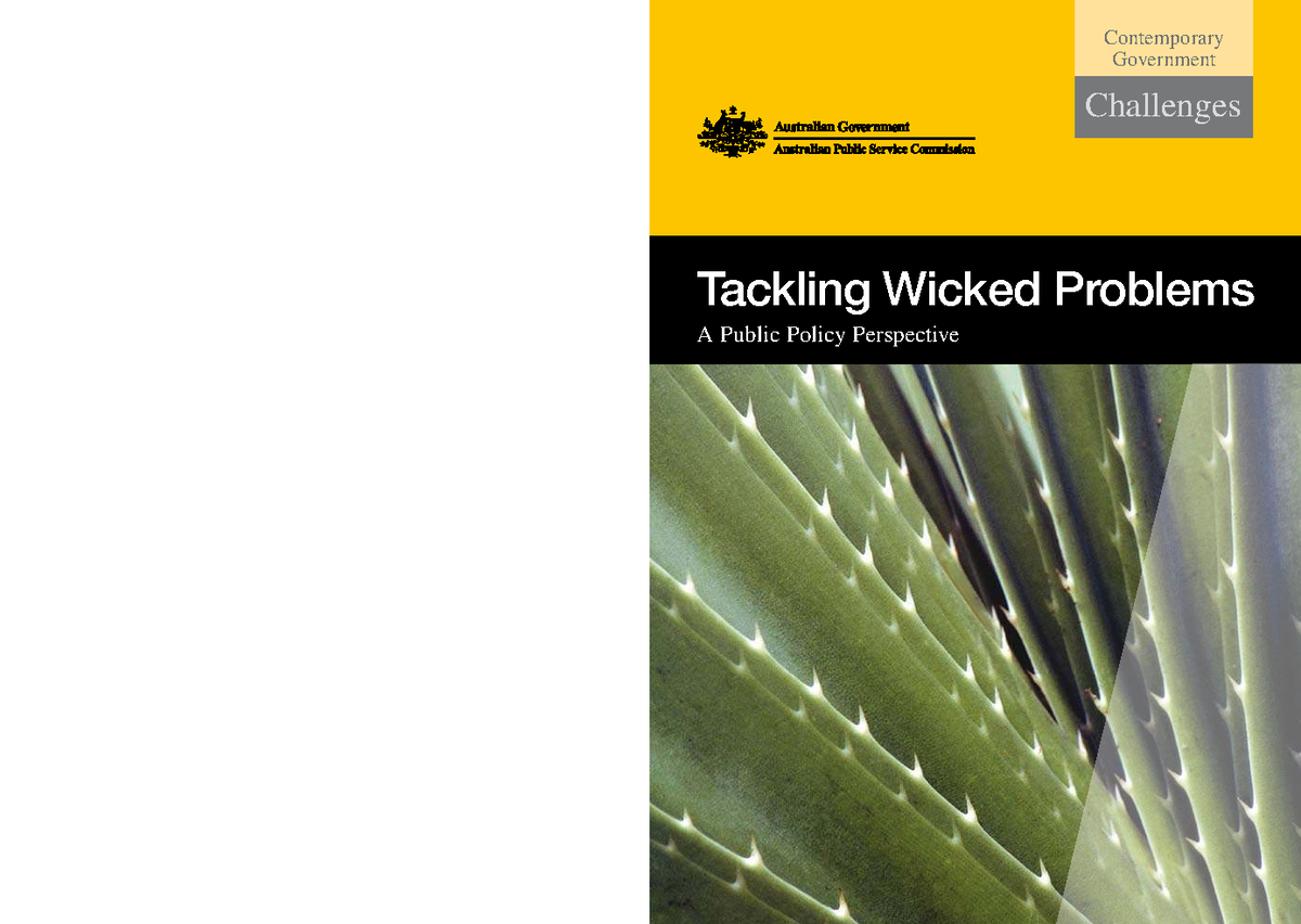 Contemporary Government Challenges: Tackling Wicked Problems in Policy - Studocu