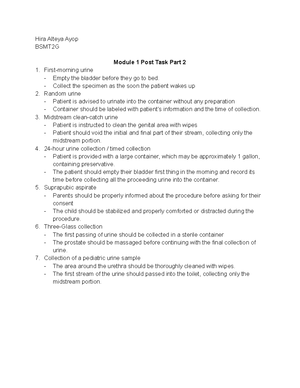 Ayop M1 Post Task 2 - M1 Post Task 2 - Hira Alteya Ayop BSMT2G Module 1 ...
