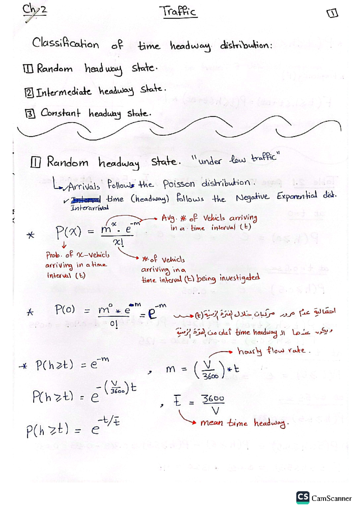 Traffic Theory: Chapter 2 - Time Headway Distribution Analysis - Studocu