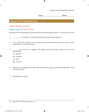 Bio111 Chapter 1 Practice Test Questions - 2019 - Chapter1 Practice ...
