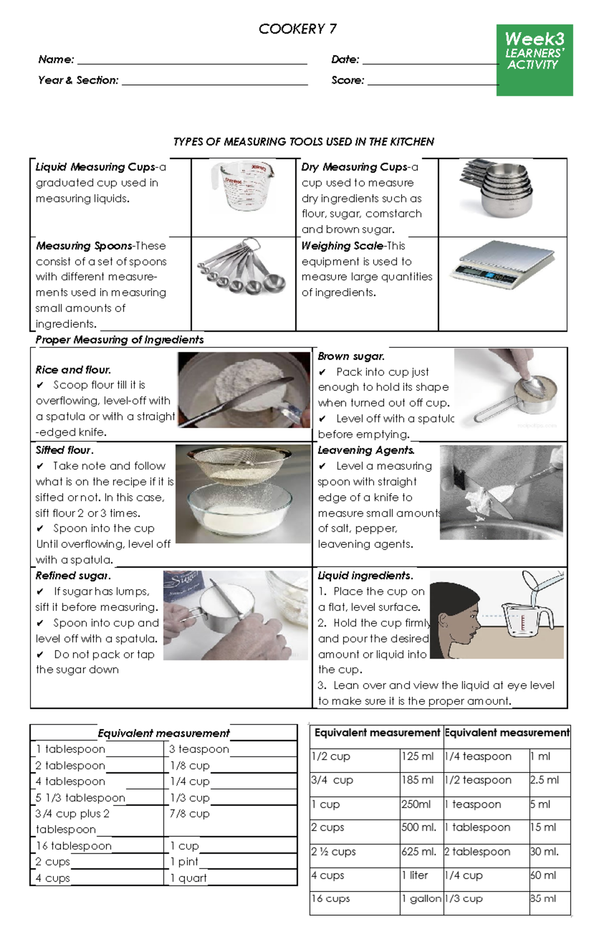 7-Cookery-LAS-3-final - TYPES OF MEASURING TOOLS USED IN THE KITCHEN ...