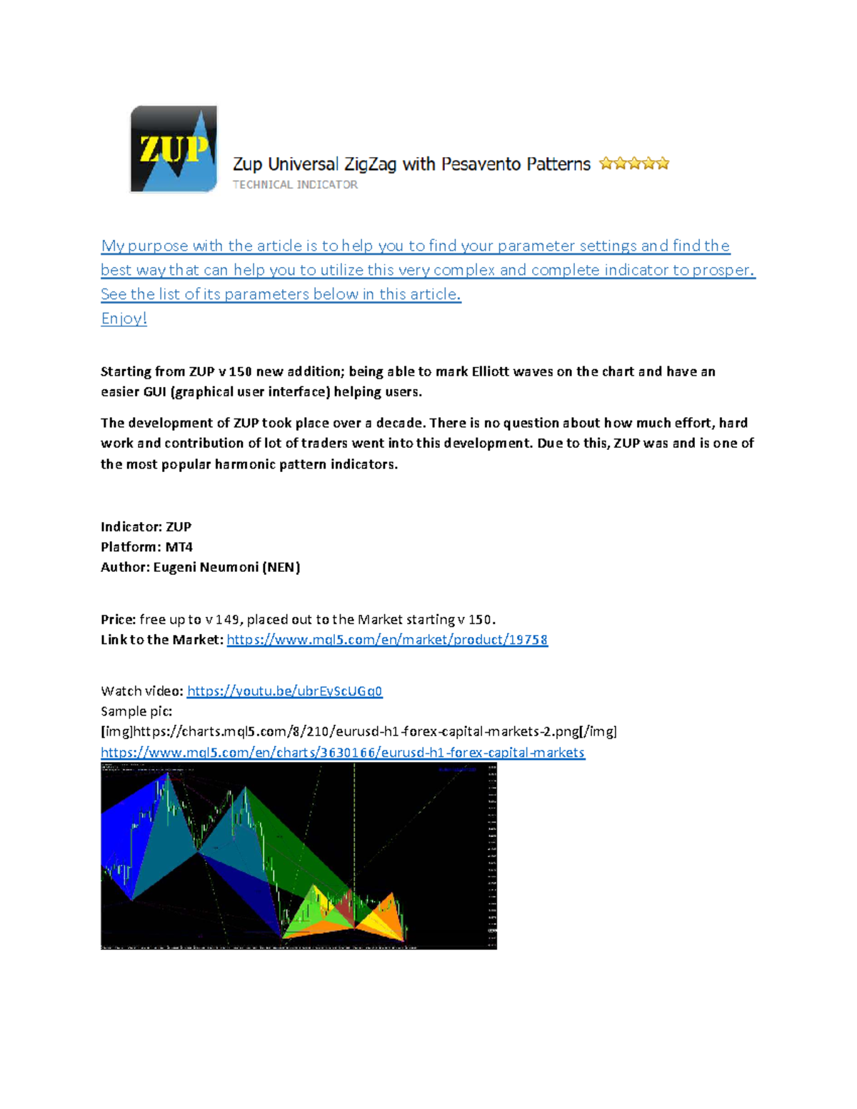 MT4 ZUP Universal Harmonic Pattern Indicator Guide - Studocu