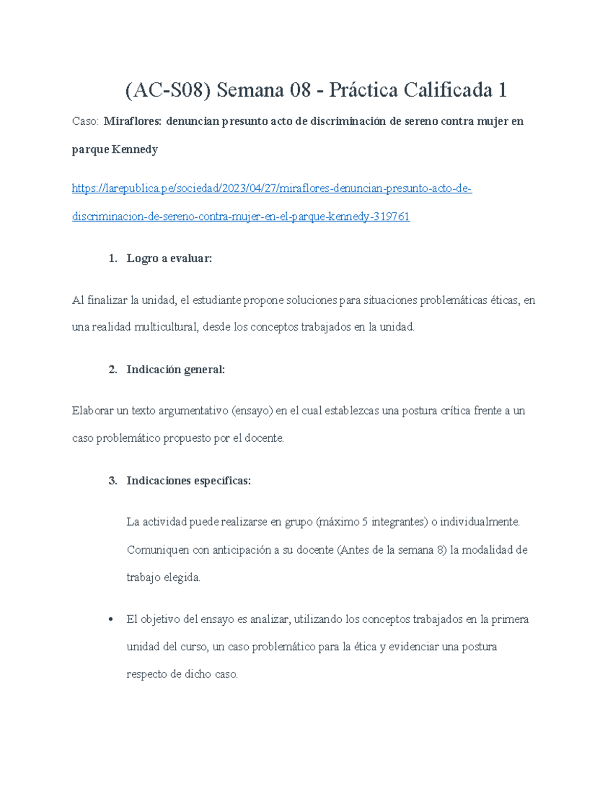 (AC-S08) Semana 08 - Práctica Calificada Consigna - 🔴 (AC-S08) Semana ...