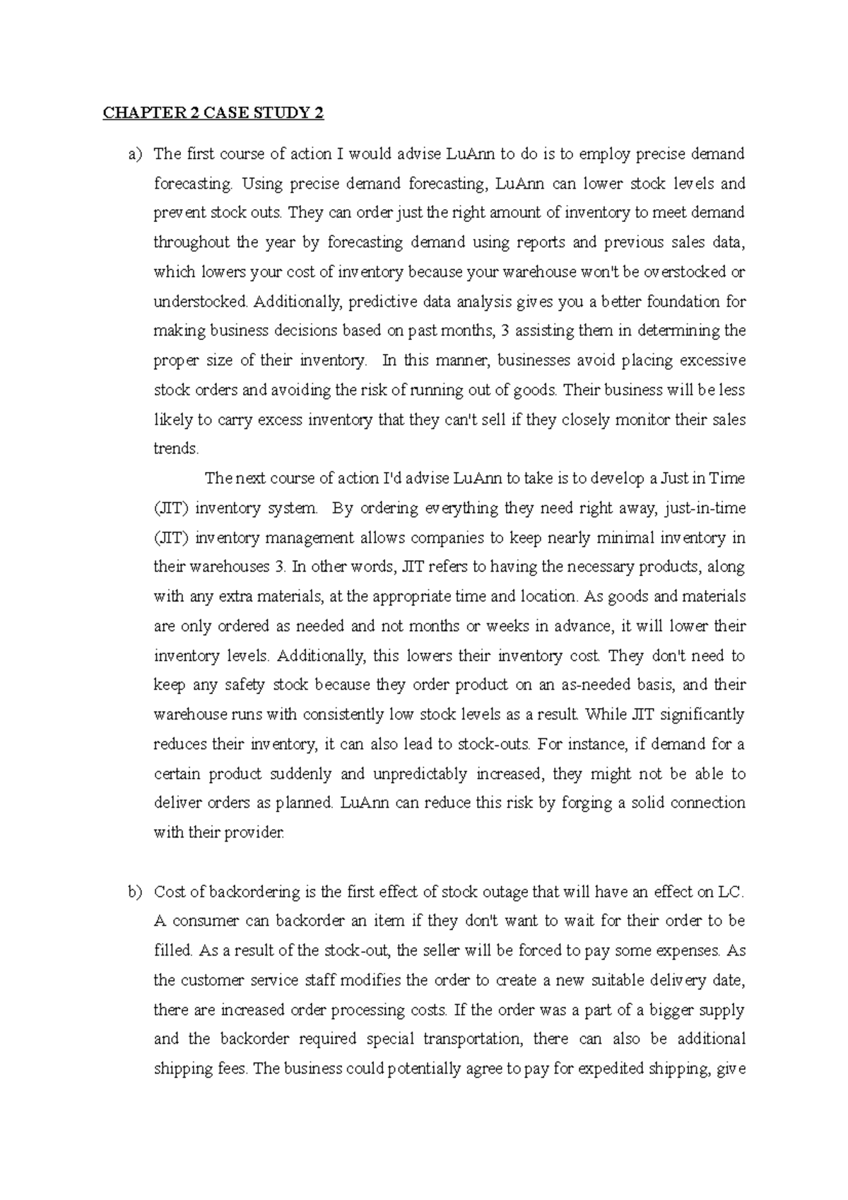 Chapter 2 CASE Study 2 - i want to use it as references for my ...