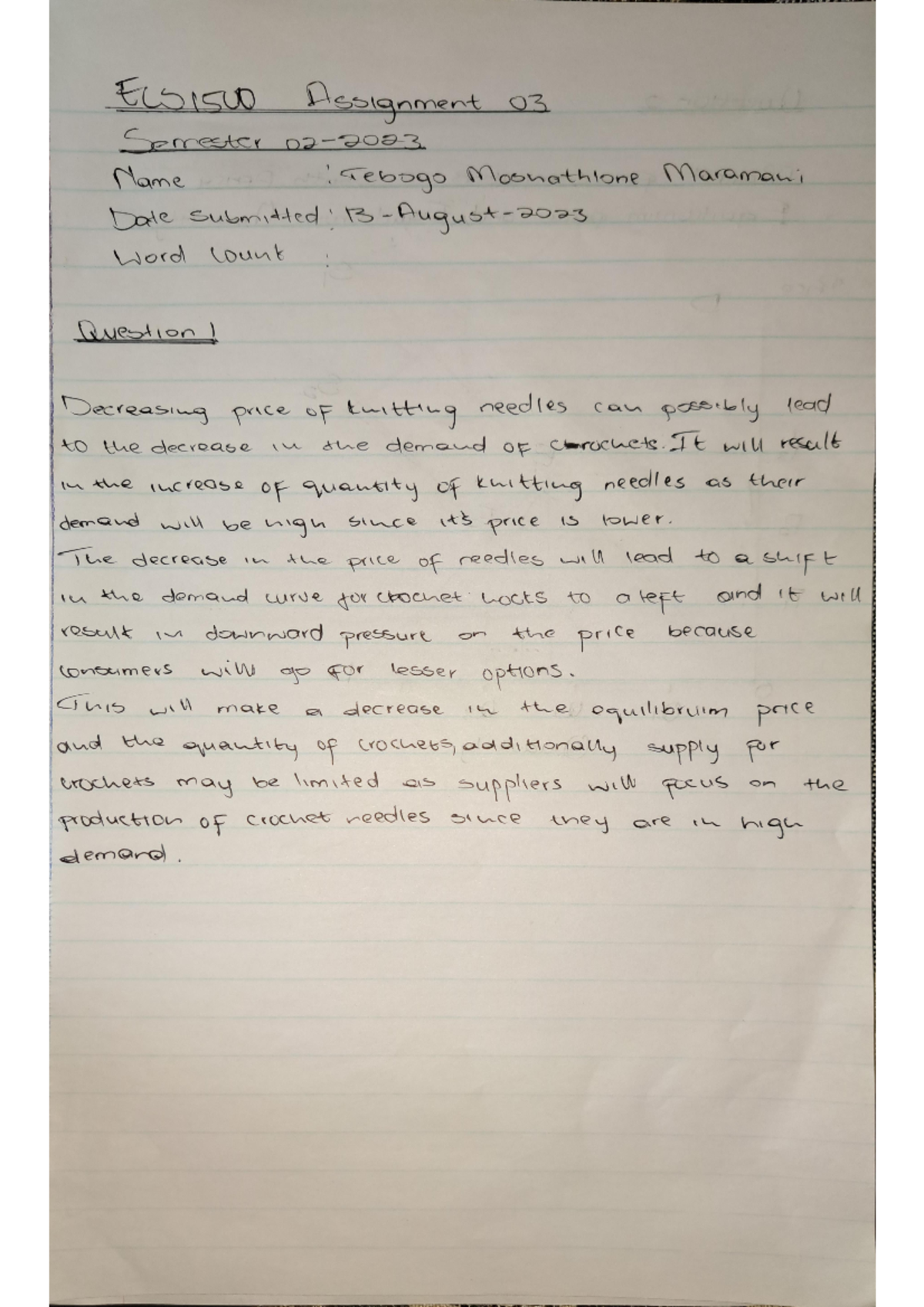 Ecs1500 Assignment 3 Comprehensive Overview And Guidelines Studocu