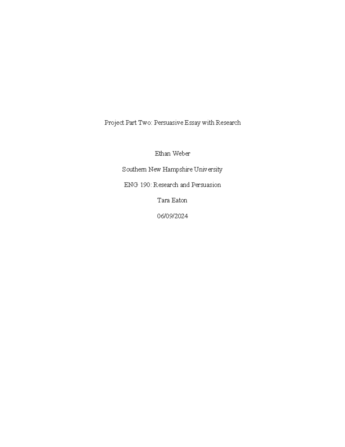 ENG 190 MODULE 5 Persuasive Essay: The Case for a 4-Day Work Week - Studocu