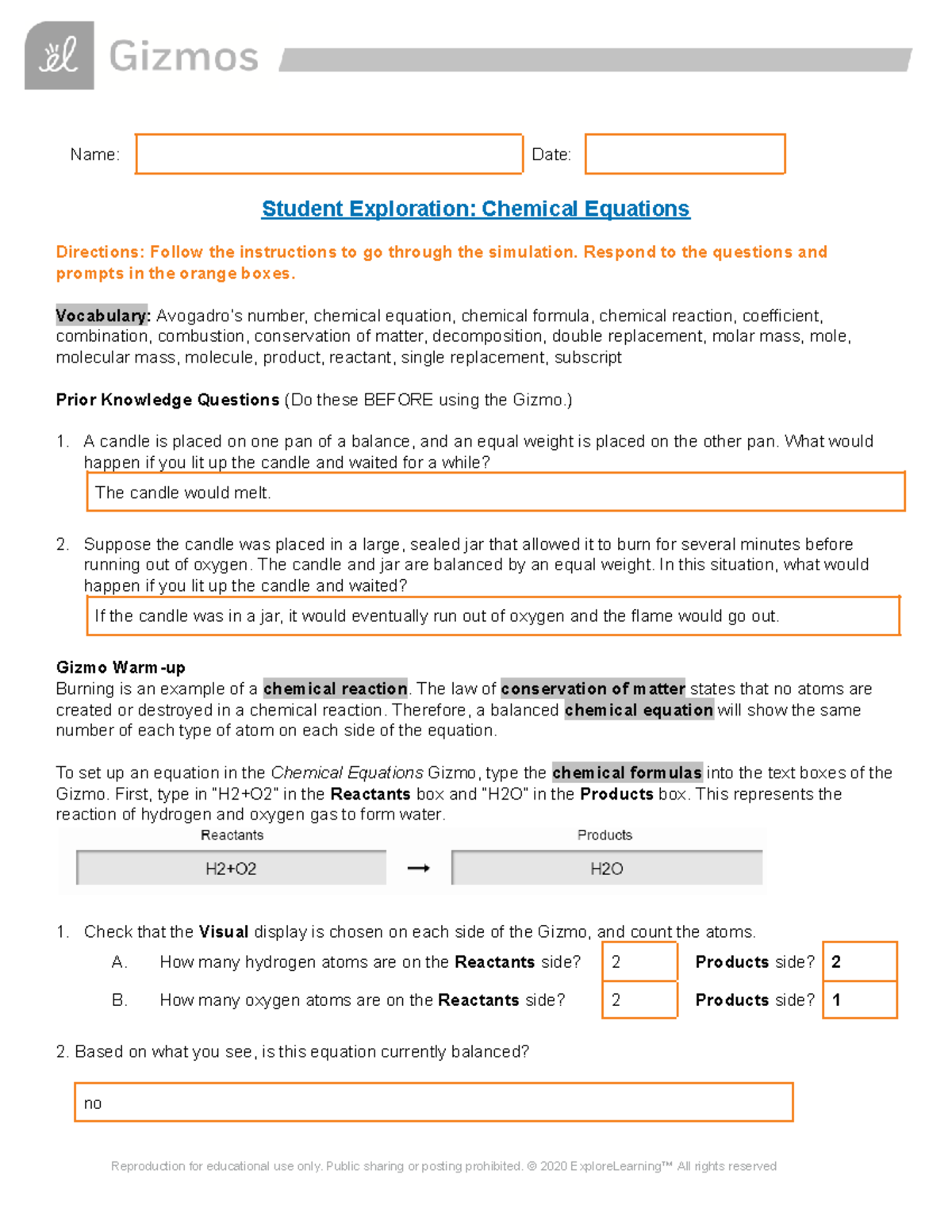 Copy of Chem Equations SE Simulation: Balancing Chemical Reactions ...