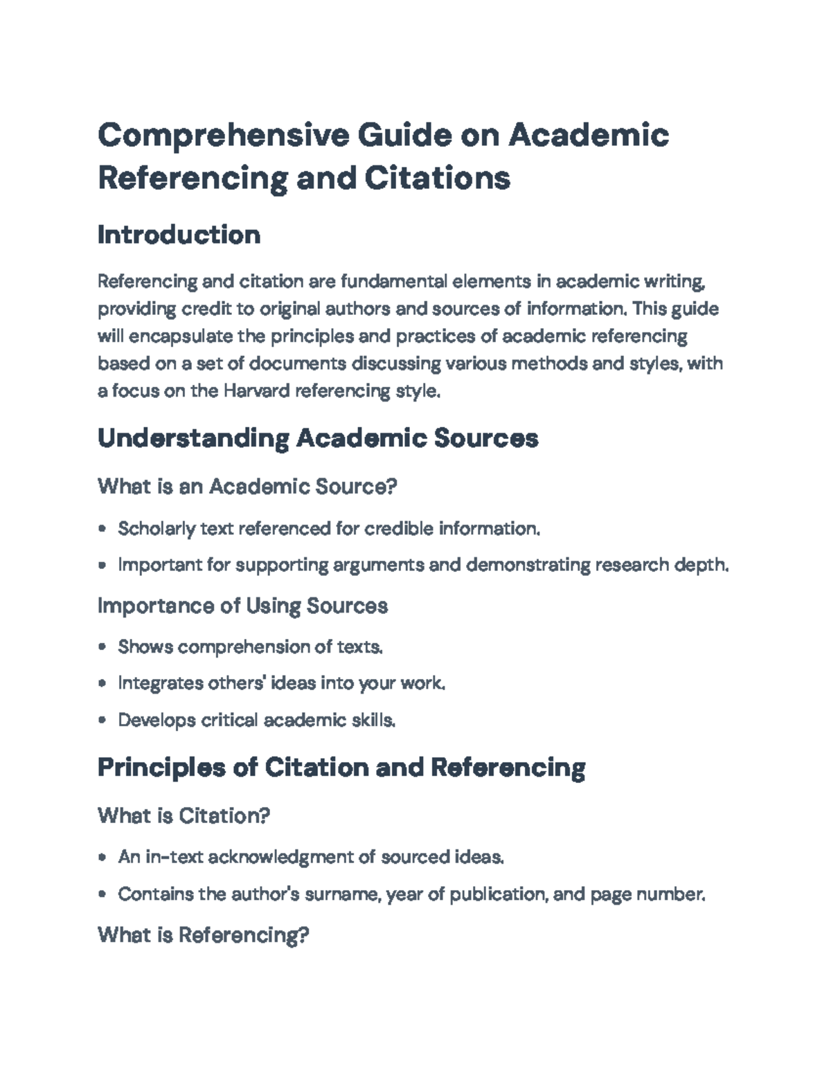 Harvard Style Referencing Guide: Academic Citations Essentials - Studocu
