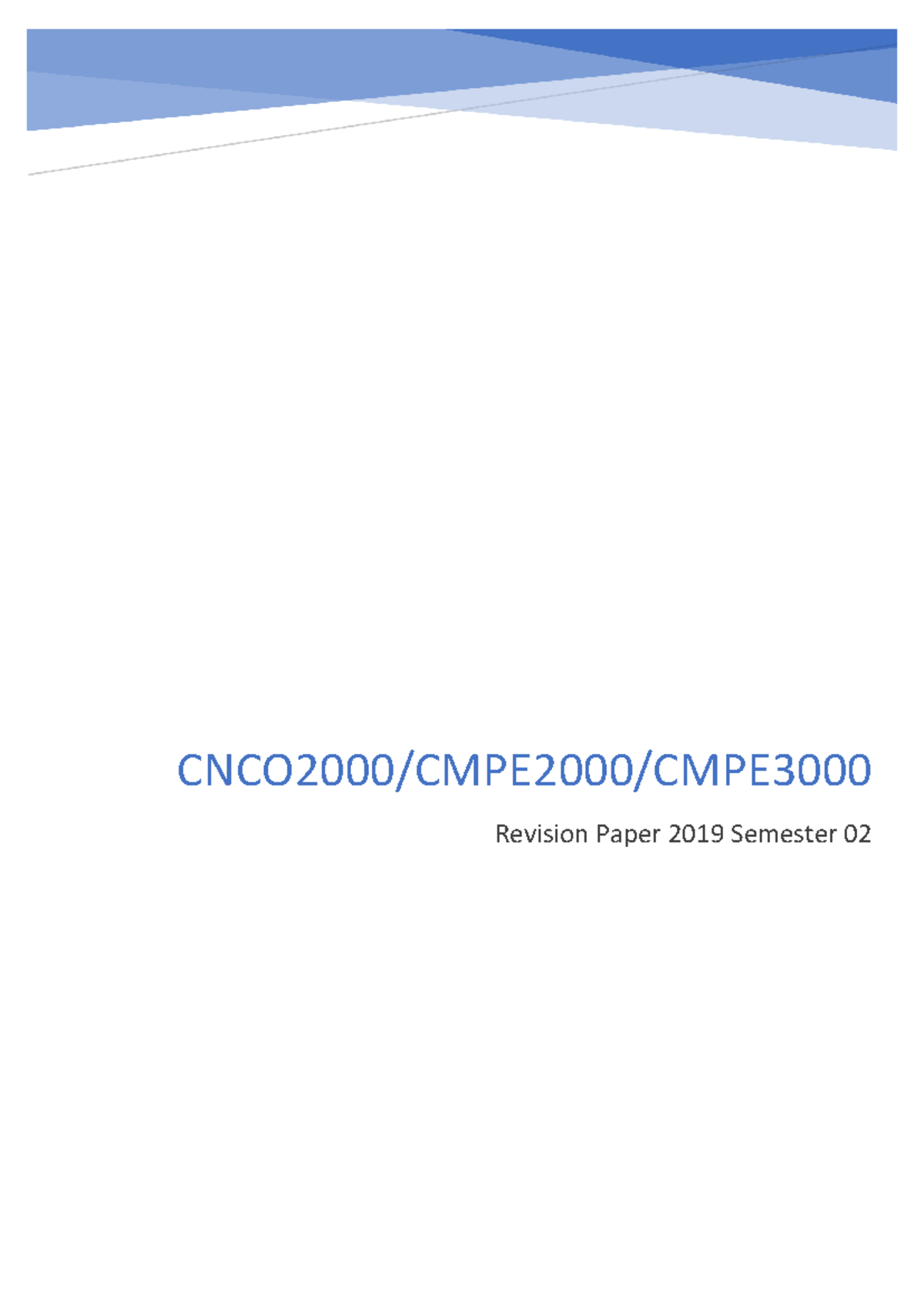 CNCO2000/CMPE2000/CMPE Final Exam Practice Questions and Solutions ...