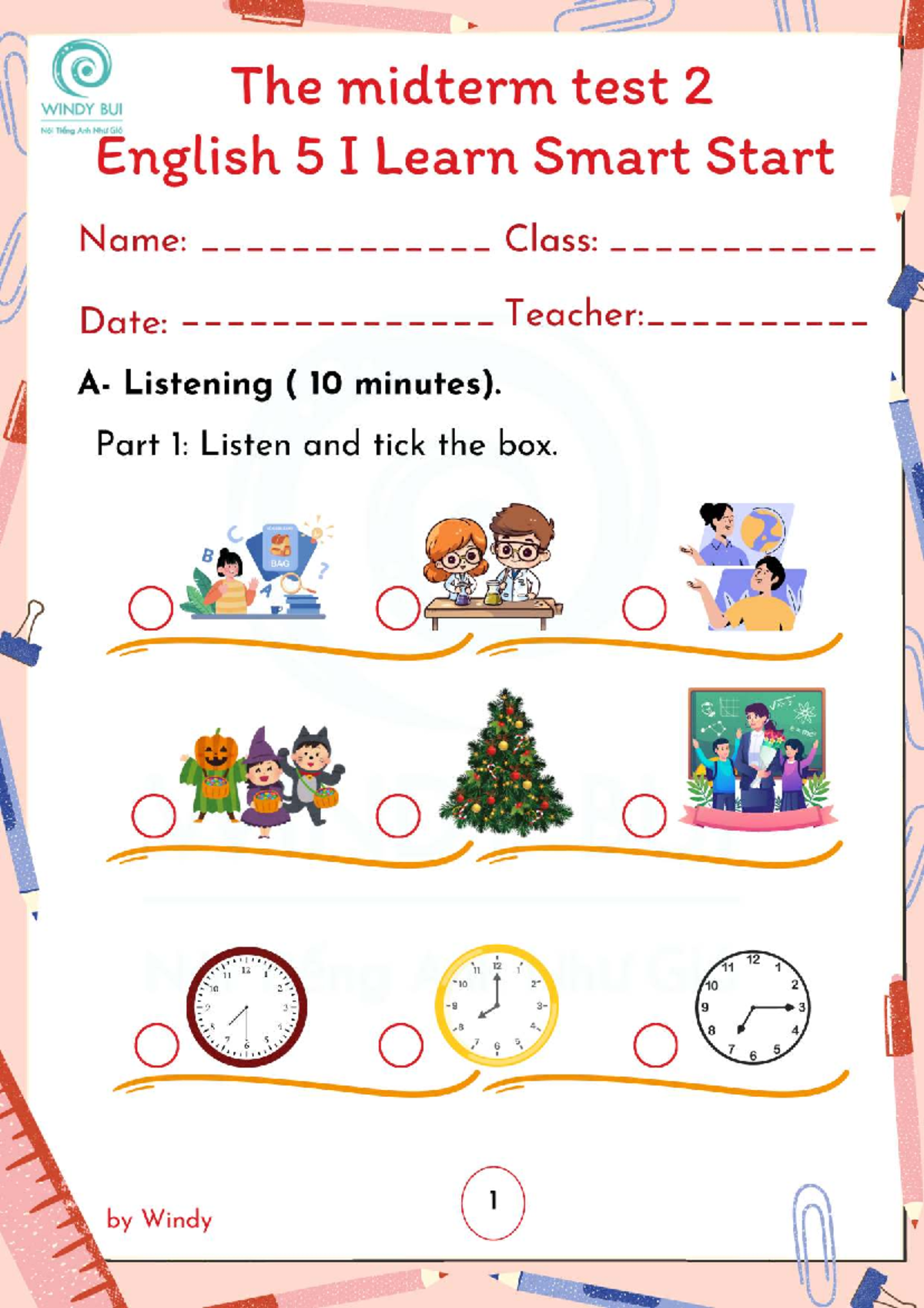 Midterm Test 1 - English 5 (ILSS5) Listening & Speaking - Studocu